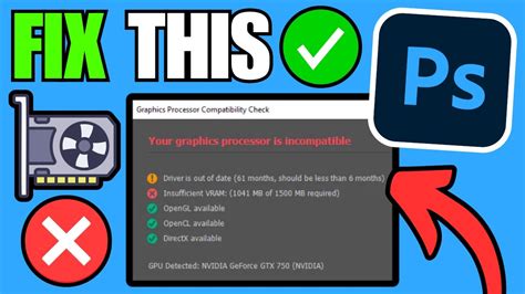 How To Fix Photoshop Your Graphics Processor Is Incompatible Youtube