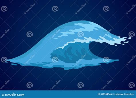 Animation Water Wave Frame Water Splash For Animation And Visual Effects Stock Vector
