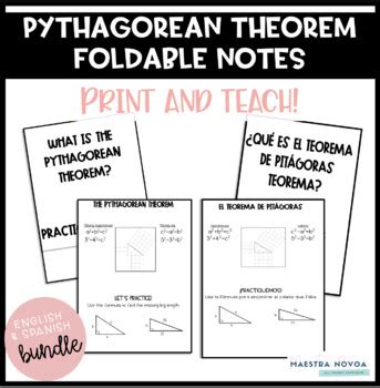 Pythagorean Theorem Notes FREEBIE By Maestra Novoa TPT