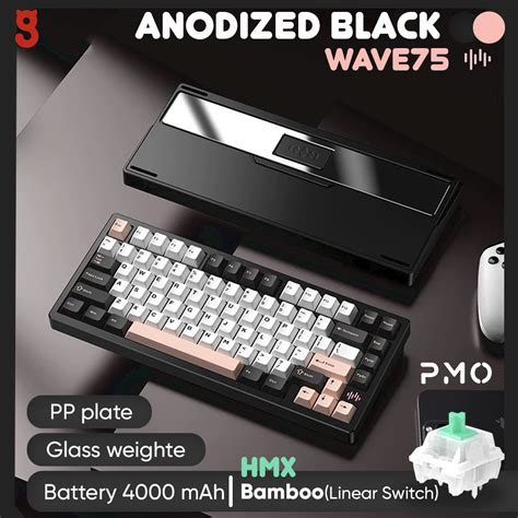 พร้อมส่งจากไทยจัดส่งภายใน1วัน Wob Rainy75 Pmo Wave75 Wave 75 Black Wob Pmo Rgb Hmx 3 Mode