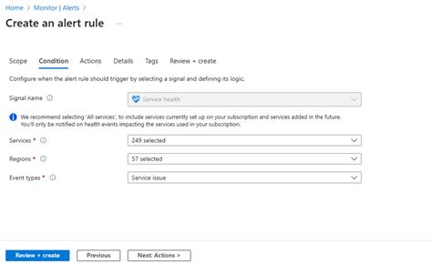 创建租户级服务健康状况警报（预览版） Azure Monitor Microsoft Learn