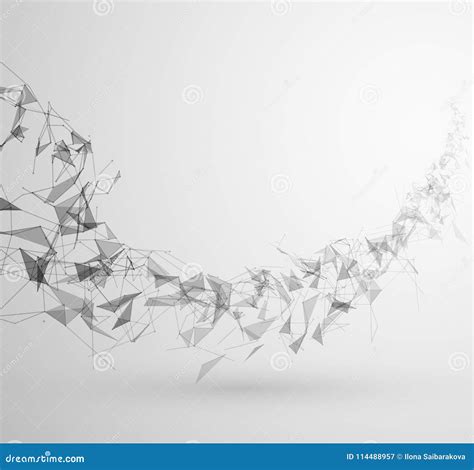 Polygon Connection Technology Background Vector Eps10 Stock Vector Illustration Of Molecule
