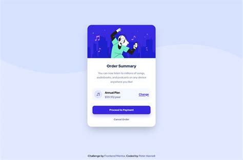 Frontend Mentor Order Summary Component Coding Challenge Solution