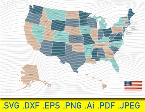 Usa Map Svg America Map Svg Usa State Svg States Svg America Svg