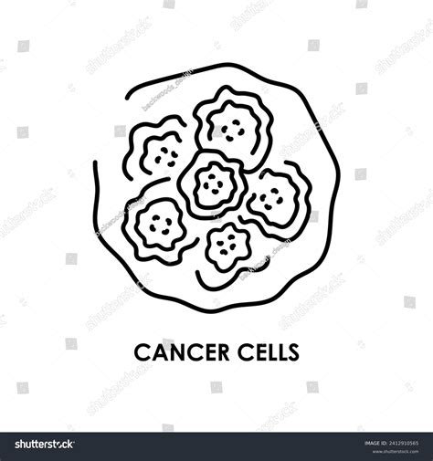 Cancer Cell Color Line Icon Microorganisms Stock Vector Royalty Free 2412910565 Shutterstock