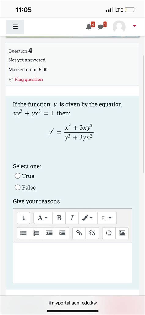 Solved If The Function Y Is Given By The Equation Xy3 Yx3 1 Chegg Com