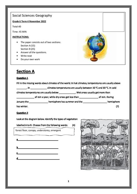 Social Sciences Grade 6 Resource Pack • Teacha Worksheets Library