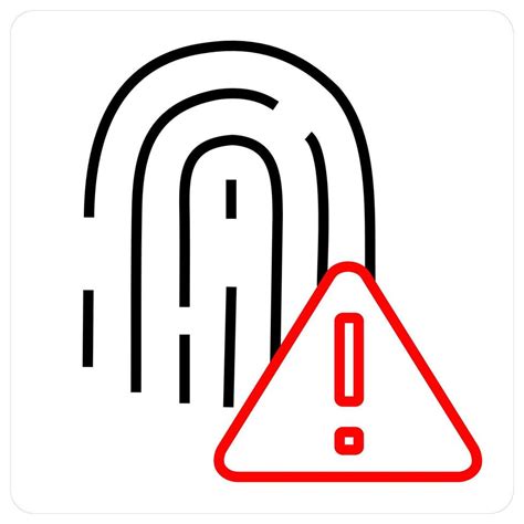 Fingerprint Error And Touch Icon Concept 53095337 Vector Art At Vecteezy