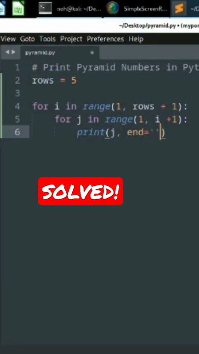 Print Pyramid Pattern In Python Coding Pythonlanguage Chatgpt Python Youtube