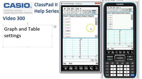 Classpad Help 300 Graph And Table Settings Youtube