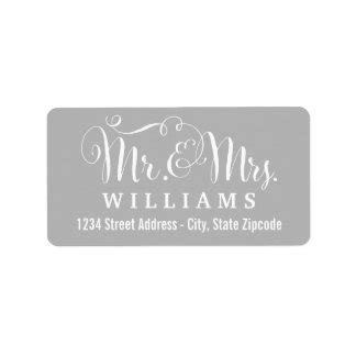 Married Couple Shipping Address Return Address Labels Zazzle