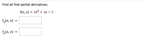 Solved Find All First Partial