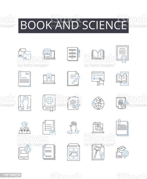 책과 과학 라인 아이콘 컬렉션입니다 영업 마케팅 협상 고객 서비스 커뮤니케이션 팀워크 관계 구축 벡터 및 선형 일러스트레이션 목표 중심 고객 중심 문제 해결 개요 표지판