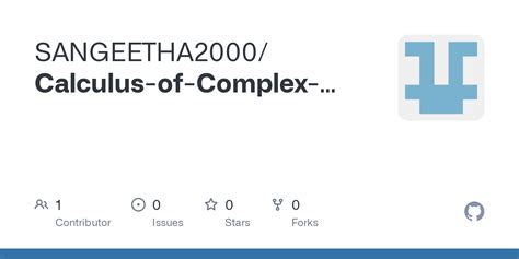 GitHub SANGEETHA2000 Calculus Of Complex Functions