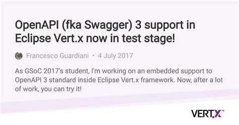 openapi fka swagger 3 support in eclipse vert x now in test stage blog eclipse vert x