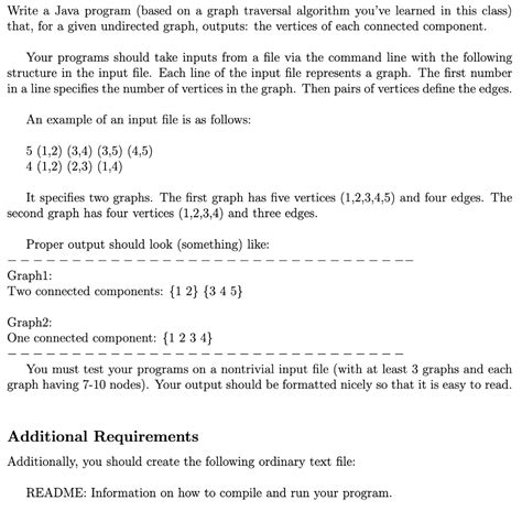 Solved Write A Java Program Based On A Graph Traversal