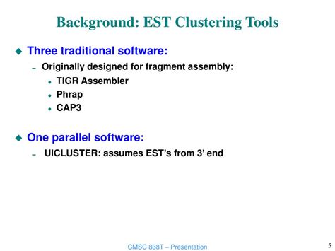 Ppt Parallel Est Clustering By Kalyanaraman Aluru And Kothari Powerpoint Presentation Id