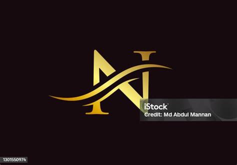 이니셜 골드 레터 N 로고 디자인 모던한 트렌디한 N 로고 디자인 공휴일에 대한 스톡 벡터 아트 및 기타 이미지 공휴일 금 금속 기업 재무와 산업 Istock