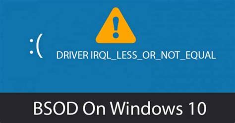 How To Fix DRIVER IRQL LESS OR NOT EQUAL Error On Windows