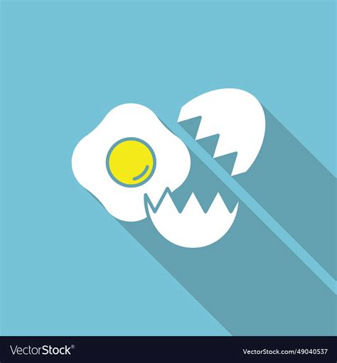 Cracked Egg Icon Royalty Free Vector Image Vectorstock