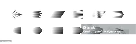 빠른 속도 라인 아이콘이 설정되었습니다 모션 바람 기호 벡터 Eps 10 검은색에 대한 스톡 벡터 아트 및 기타 이미지 검은색 날씨 날카로운 Istock