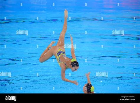 Lima Peru 31st July 2019 Colombian Synchronized Swimming Team Pan American Games Of Lima