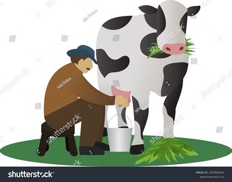 Milking Cow Cartoon Images Stock Photos Vectors Shutterstock