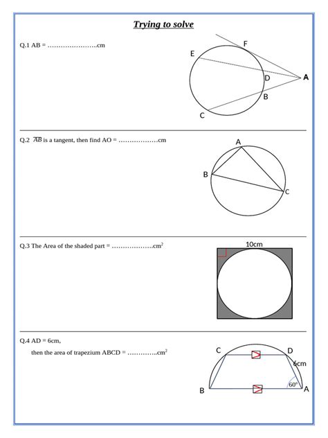 Geometry Question Paper In Word 2 Pdf