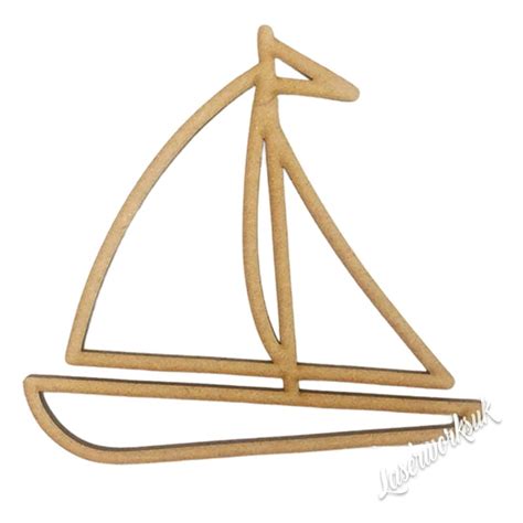 Sailing Boat Craft Shapes Wooden Outline Yacht Shapes Laserworksuk