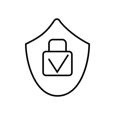 Secure Lock Symbol On A Shield Representing Safety And Protection In A