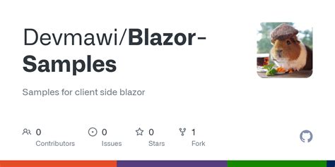 GitHub Devmawi Blazor Samples Samples For Client Side Blazor