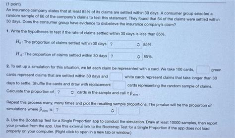 Solved Bootstrap Test For A Single Proportion Graph Type