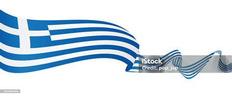 그리스의 국기 벡터 흔들리는 리본 배너입니다 흰색 배경에 격리 3차원 형태에 대한 스톡 벡터 아트 및 기타 이미지 3차원 형태 국가 관광명소 그리스 Istock