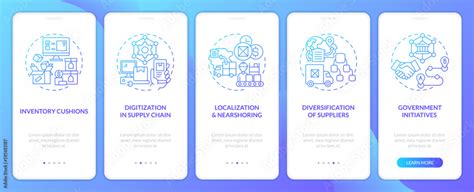 Key Supply Chain Strategy Blue Gradient Onboarding Mobile App Screen Business Walkthrough 5