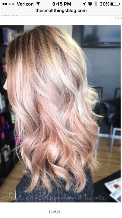 Rose Gold Ombre Hair Blonde Delora Pruett