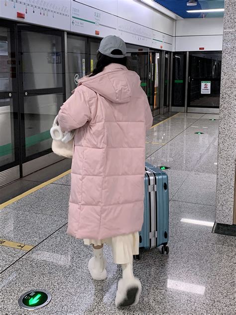 2022冬季新款羽绒棉服女中长款过膝加厚棉袄韩系爆款学生棉衣外套 三坑日记