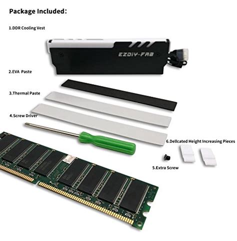 ezdiy fab argb ddr memory ram cooler rgb ddr heatsink compatible with asus aura sync gigabyte