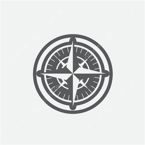 Compass Logo Template Vector Icon Illustration Point Graphic Circle