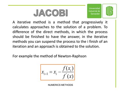 Solution Of Equations For Methods Iterativos Ppt