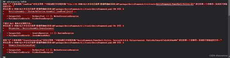 add migration报错：使用“1”个参数调用“loadfrom“时发生异常，未能加载文件或程序集”xxx“ 使用“1”个参数调用