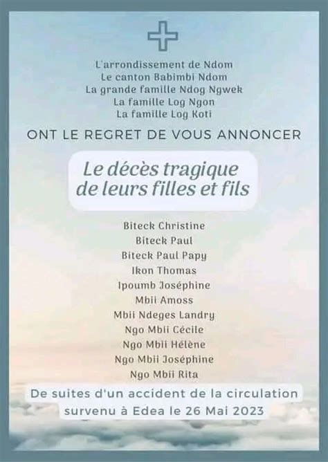 DRAME LA DIZAINE DE MEMBRES D UNE FAMILLE TUÉE DANS UN ACCIDENT ENTAME L ULTIME VOYAGE