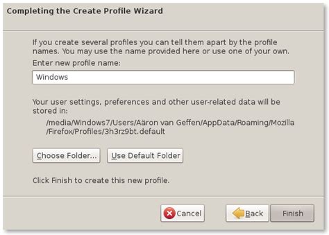 Sharing A Firefox Profile Between Windows And Linux Aaronweb Net