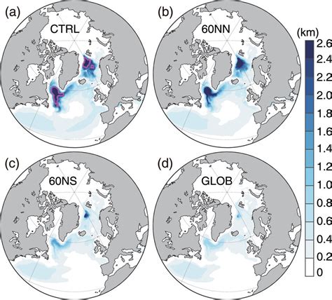 Climatology Last 110 Years Of Simulation March Mixed Layer Depth