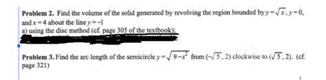 solved problem 2 find the volume of the solid generated by
