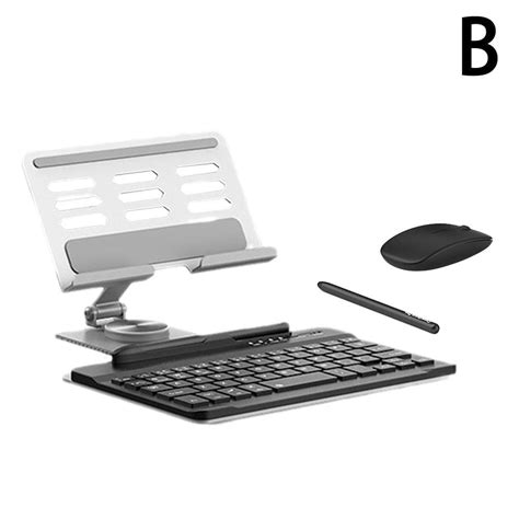 Wireless Keyboard And Mouse With Rotating Folding Stand For Samsung Ga