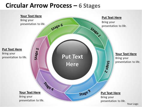 Circular Process 6 Concepts Powerpoint Diagram Templates Graphics 712 PowerPoint Slide