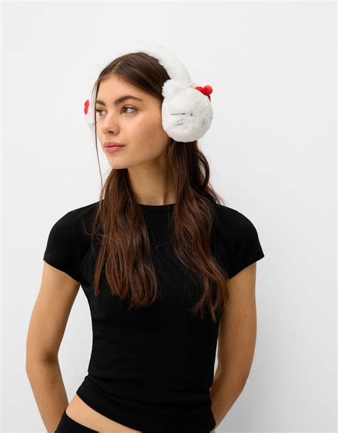 Faux Fur Hello Kitty Earmuffs Bsk Teen Bershka