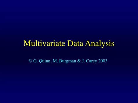 ppt multivariate data analysis powerpoint presentation free download