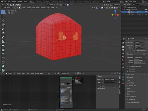 Contrasted Triangles On Interface And Transparent Materials In Viewport And Material View