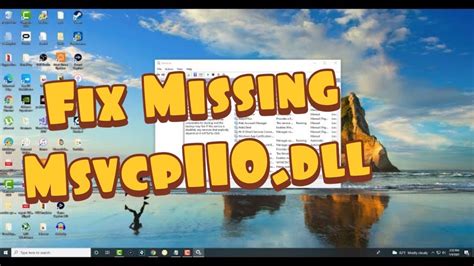 How To Fix Missing Msvcp110 Dll On Windows 10 8 7 YouTube